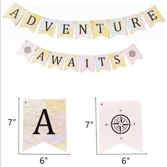 Party Supplies | Banner Adventure Awaits | Poshmark